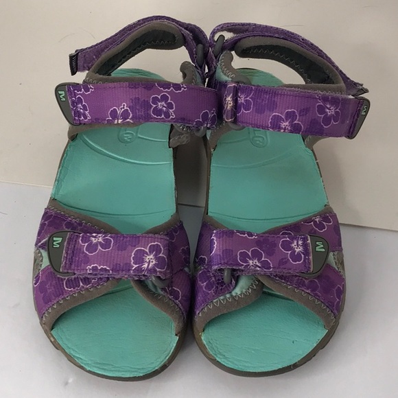 Merrell | Shoes | Merrell Teens Girls Purple Flower Sandal | Poshmark